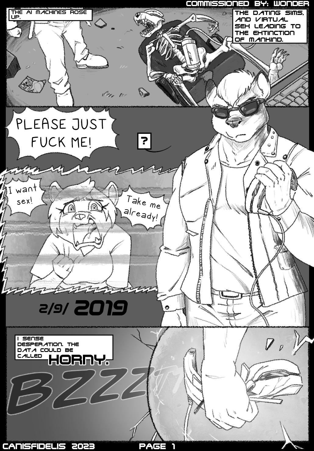 Rule 34 2023 Anthro Badger Biped Bone Bottomwear Breasts Canisfidelis Clothed Clothing Comic