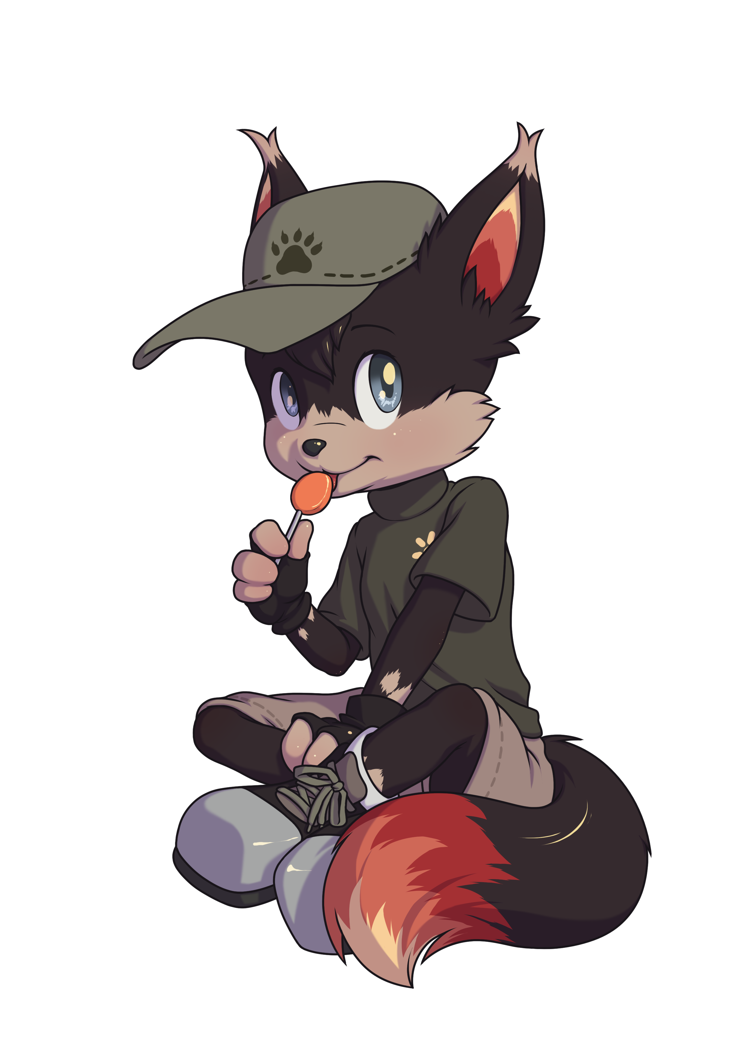 BBooru - 2024 absurd res alpha channel anthro baseball cap biped black body black clothing black ...